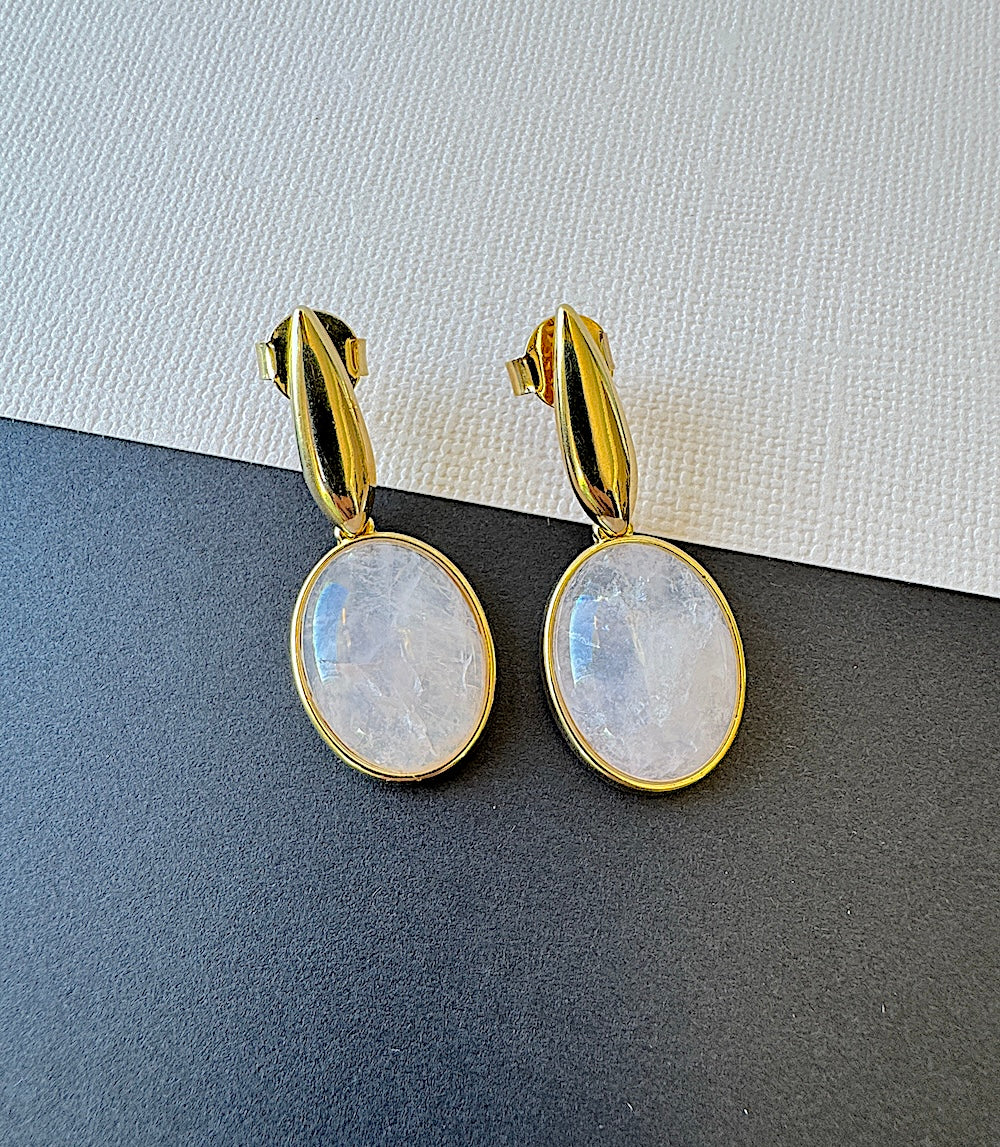 Rose Quartz Earrings – Belo Jewelry